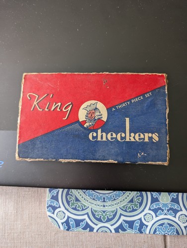 Vintage King Checkers Game Wood Playing Pieces in Box | eBay