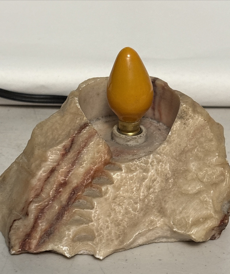 Vintage Alabaster Lighthouse Lamp Night Light Cream Beige 7” | eBay