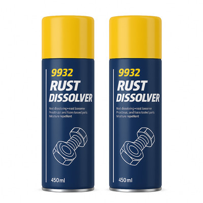 2x Mannol Rust Dissolver Rust Remover Spray Water Repellent Anti ...