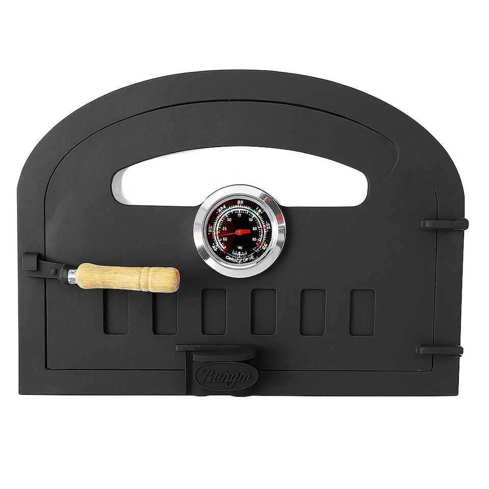 Steel Pizza Oven Door -built-in Thermometer- heavy duty Clay Oven Door ...