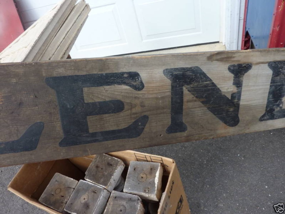 antique 19th century 8.5' GLENDALE sign primtive rustic 11"h | eBay