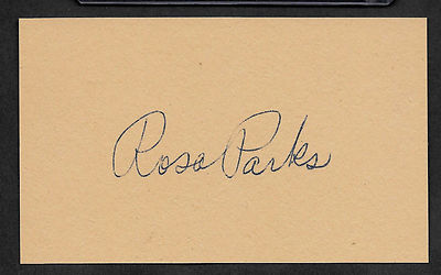Rosa Parks Autograph Reprint On Original Period 1950s 3x5 Card | eBay