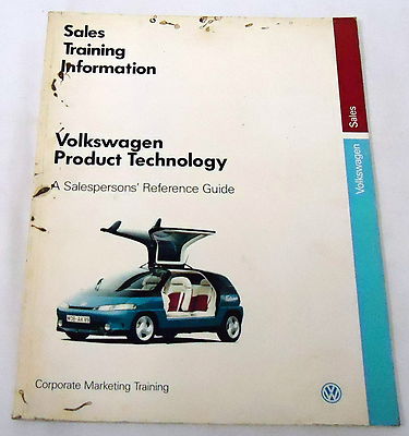 VOLKSWAGEN PRODUCT TECHNOLOGY Reference Guide VW Sales Training ...