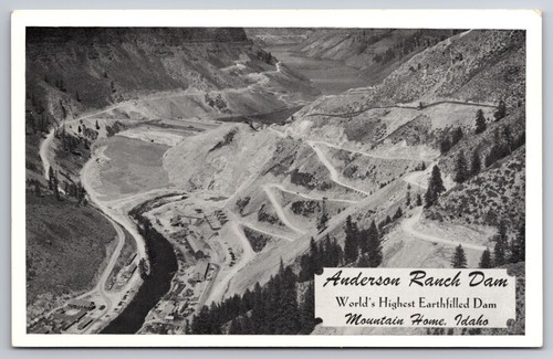Anderson Ranch Dam Mountain Home Idaho ID c1940 Postcard | eBay