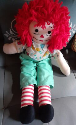 Vintage 20 inch Raggedy Andy Doll Handmade Cloth Fabric Nicely made ...