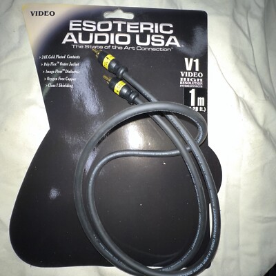 Esoteric Audio RCA Video Cable 1 Meter 24k Gold Plated Oxygen Free ...