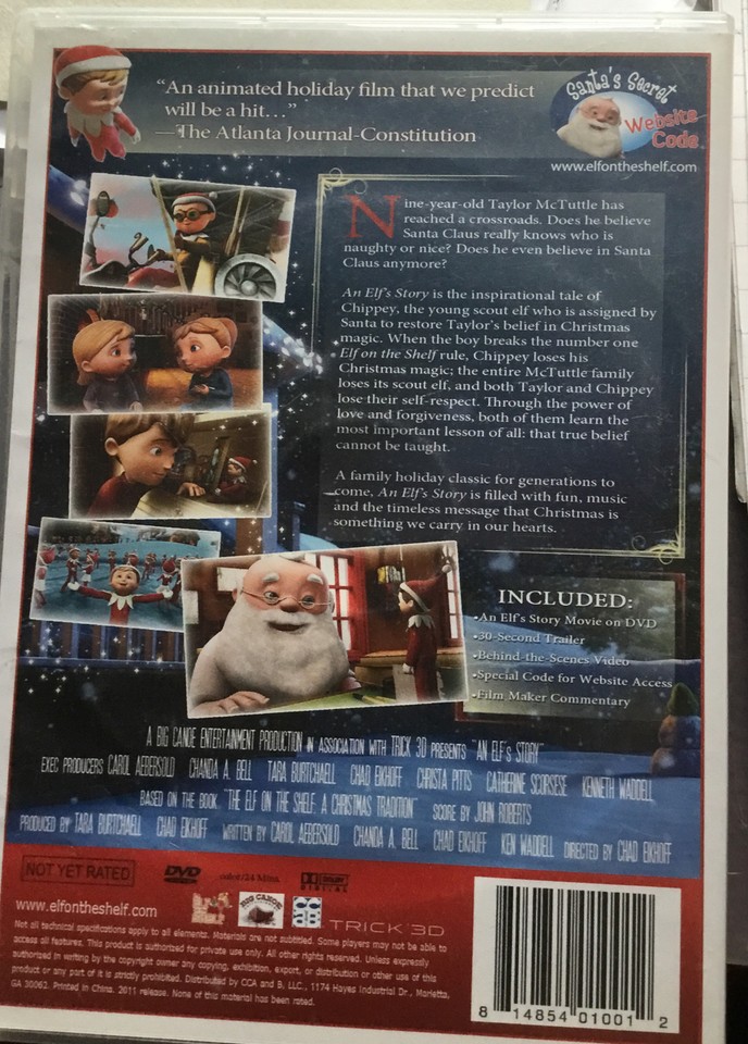 AN ELF'S STORY Elf on The Shelf DVD | eBay