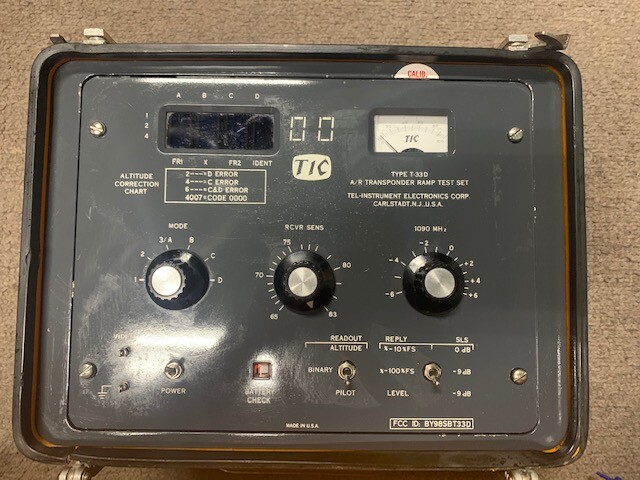 TEL-INSTRUMENTS (TIC) MODE C TRANSPONDER TEST SET P/N T-33D | eBay