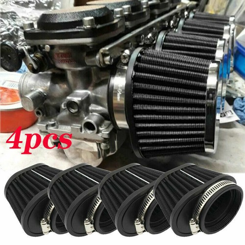4Pcs 51mm 2" Pod Cone Air Filter Kit High Flow Filters For Motorcycle ...