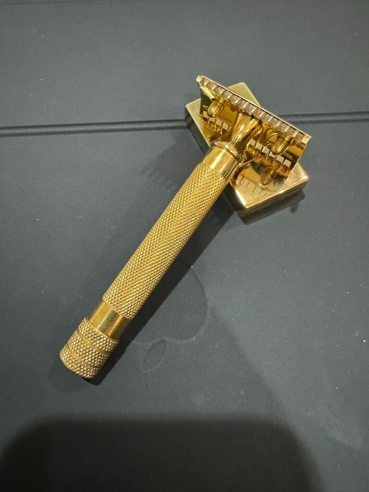 1921 Gillette Old Type Big Fellow DE 3 Piece Razor Set & Original Case ...