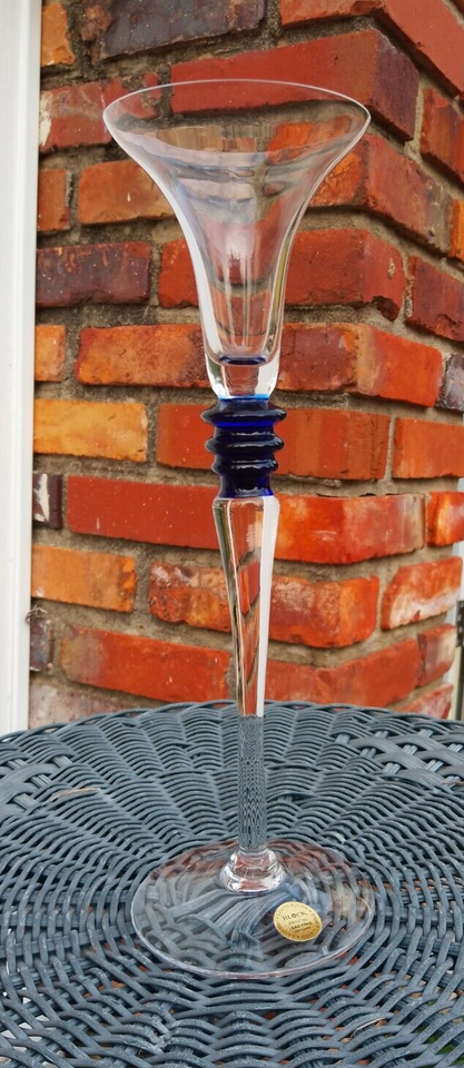 12" tall Block Mouth Blown Crystal Glass/Hand Cut/Lead Free/Hungary | eBay