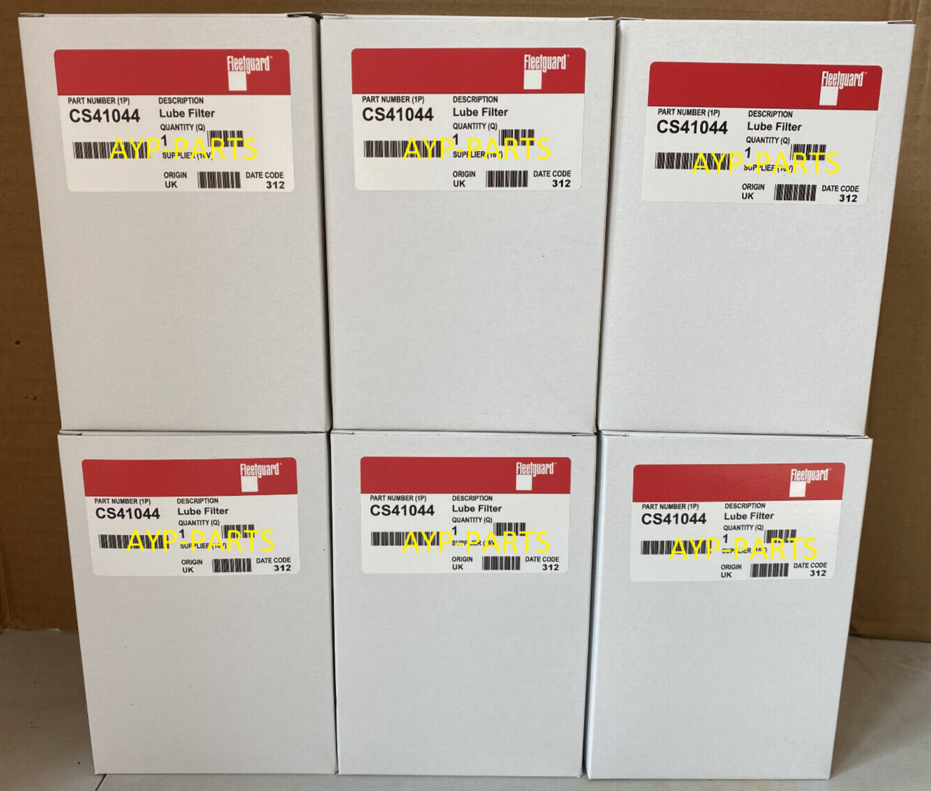 CS41044 (6 PACK) FLEETGUARD OIL FILTER BC40148 a207 | eBay