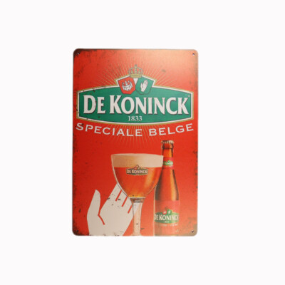 2x Tin Sign DE KONINCK SPECIALE BELGE Sprint Drink Bar Whisky Rustic ...