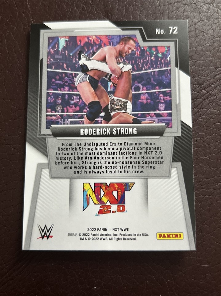 2022 Panini WWE NXT - RODERICK STRONG *NCT 2.0 Gold Foil Parallel!* | eBay