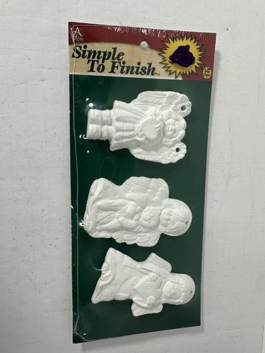 Wee Crafts Ready to Paint Christmas Ornaments Vintage ANGEL CHILDREN | eBay