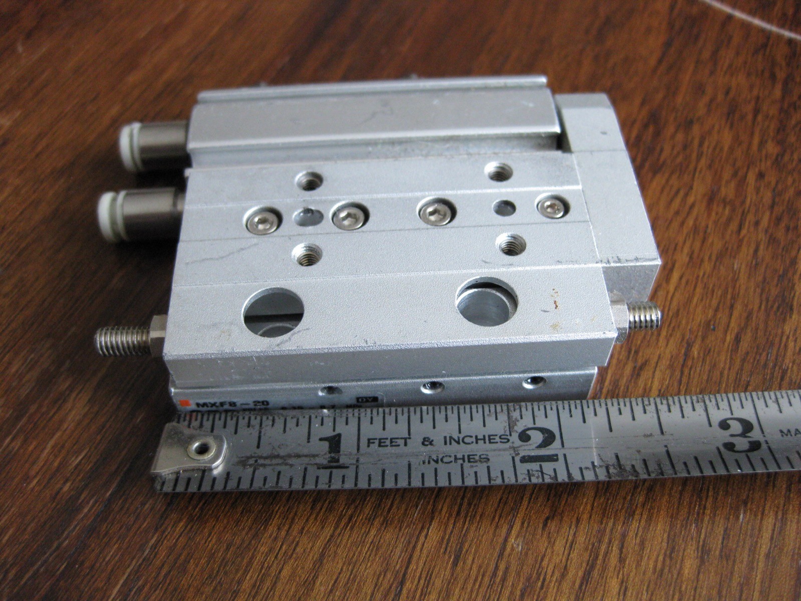 SMC MXF8-20 Guided Slide Cylinder Integrated Linear Rail Stop Assembly ...