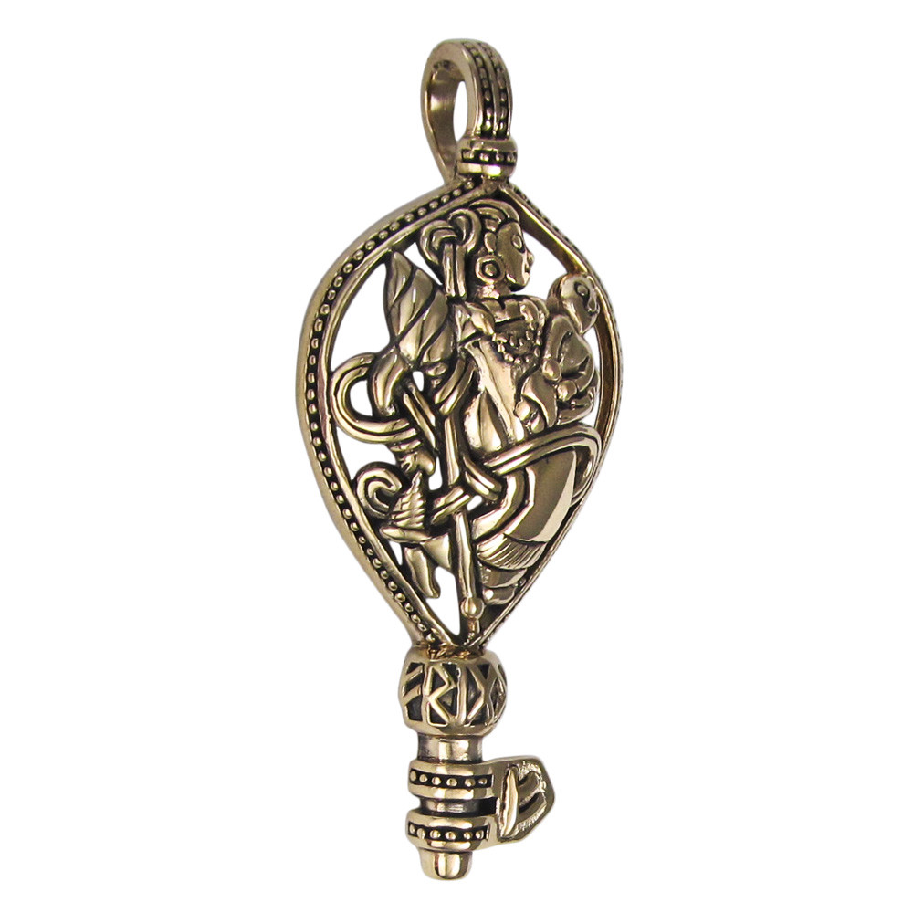 Bronze Frigga's Key Pendant - Norse Rune Viking Goddess Jewelry - Dryad ...