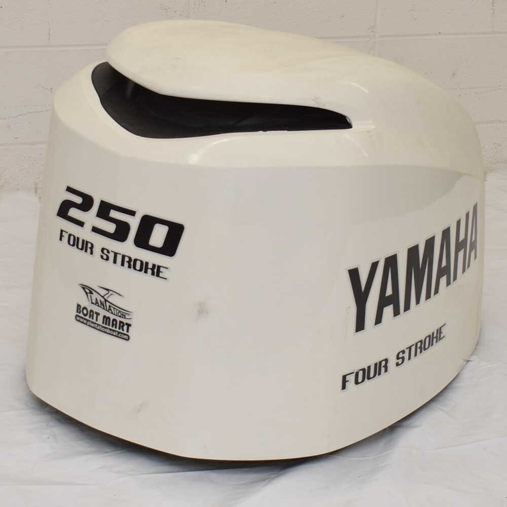 Yamaha 250 HP Four Stroke Boat Outboard Motor Cowling White - Used | eBay
