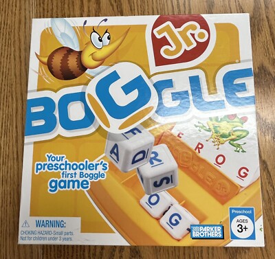 Boggle Junior Game Parker Brothers Preschoolers First Game in GREAT ...