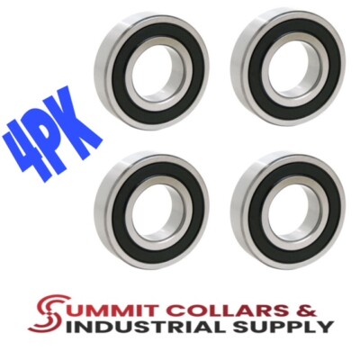 (4 EACH) 1628-2RS SEALED BALL BEARING 5/8 ID X 1-5/8 OD X 1/2 W ** SAME ...