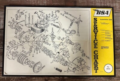 1967 BSA 441cc SHOOTING STAR MOTORCYCLE SERVICE CHART | eBay