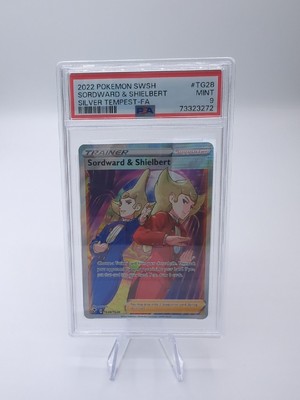 Pokemon SWSH Silver Tempest #TG28 Full Art Sordward & Shielbert PSA 9 ...