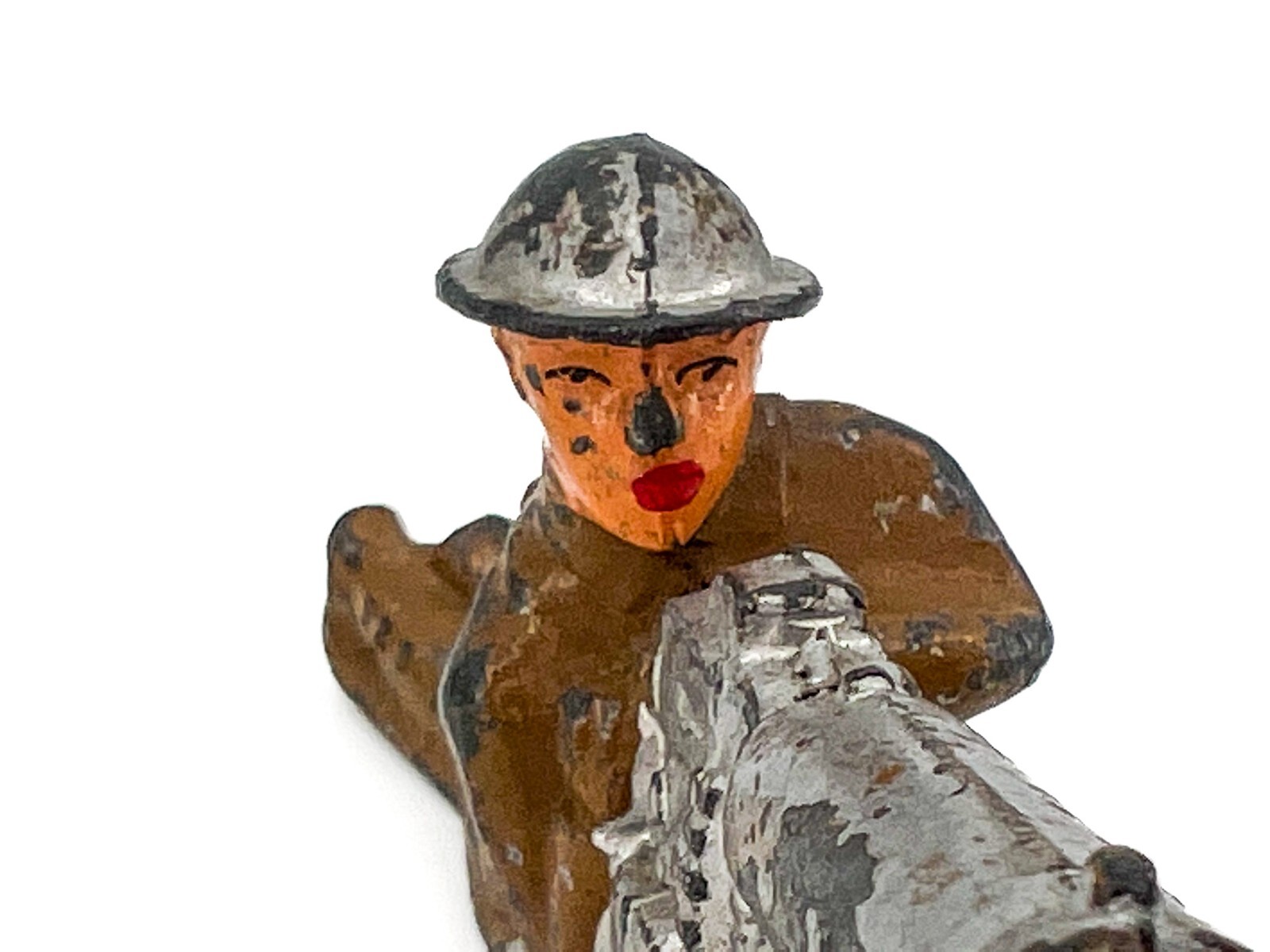 4.25" Barclay Manoil Soldier Prone Position HEAVY Machine Gun Gunner ...