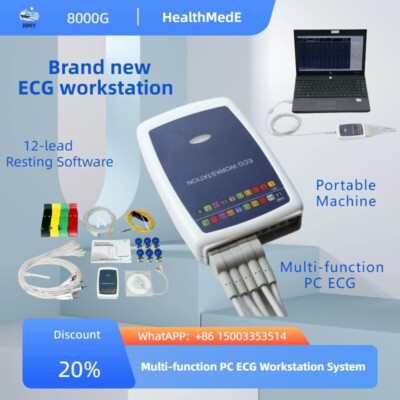 8000G Workstation System, 12 Lead Rest PC Based Portable ECG Machine | eBay