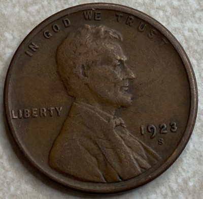 1923 S Lincoln Cent Wheat Penny US Coin F75 | eBay