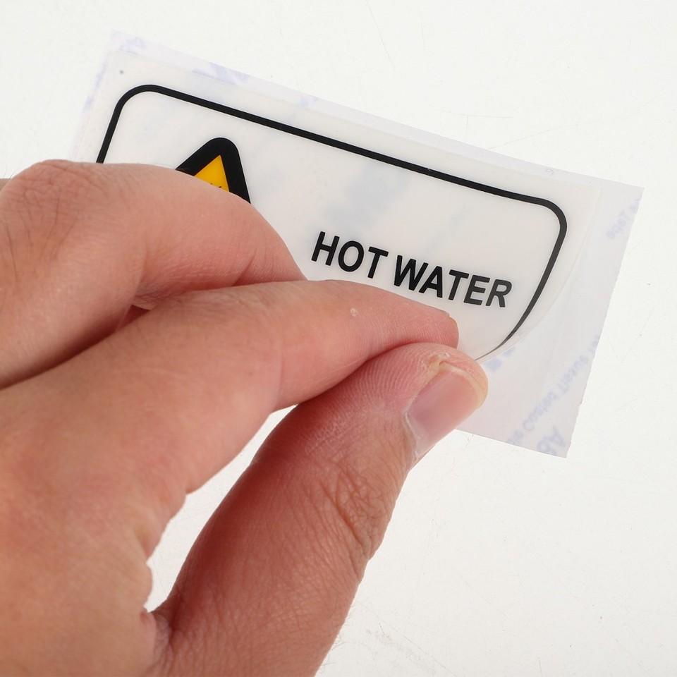 Self-adhesive Safety Sign Warning Sticker Hot Water Label Labels | eBay ...