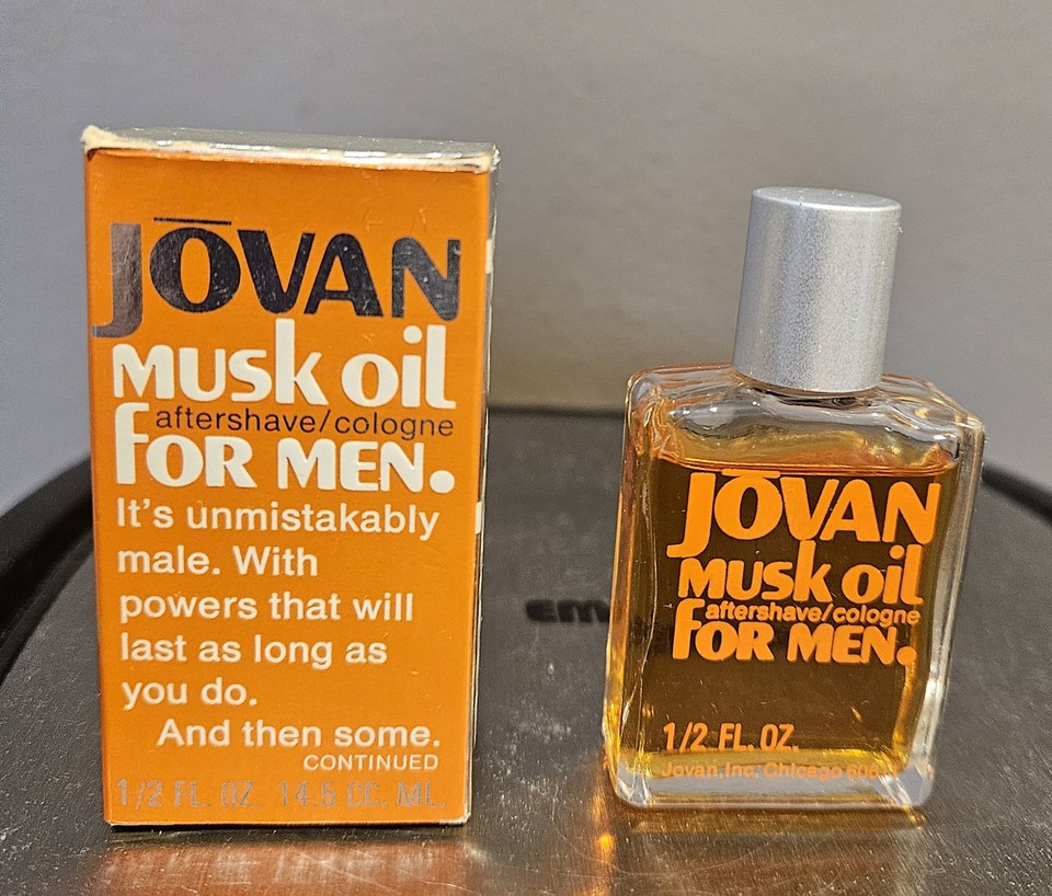 Vintage Jovan Musk Oil for Men 1/2 Fl. Oz. Aftershave/Cologne For Men ...