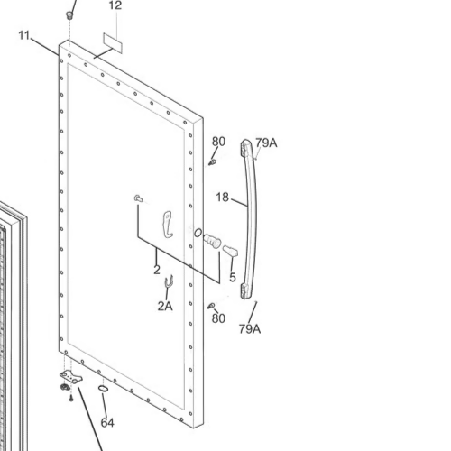 Kenmore Upright Freezer : Door Handle Screw (218755501 / 218755504 ...