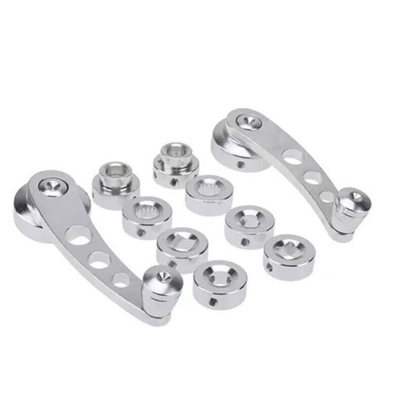 Universal Silver Aluminum Car Interior Manual Door Window Winders Crank ...