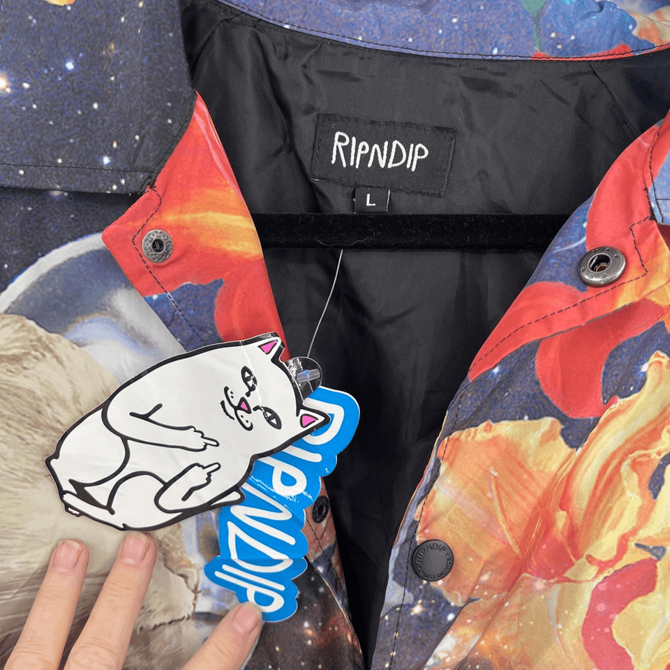RIPNDIP Men's Graphic Galactica Coach Jacket Size Large | eBay