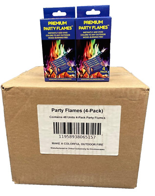 Case of 48 x Party Flames 4 Pack Colorful Flames | eBay