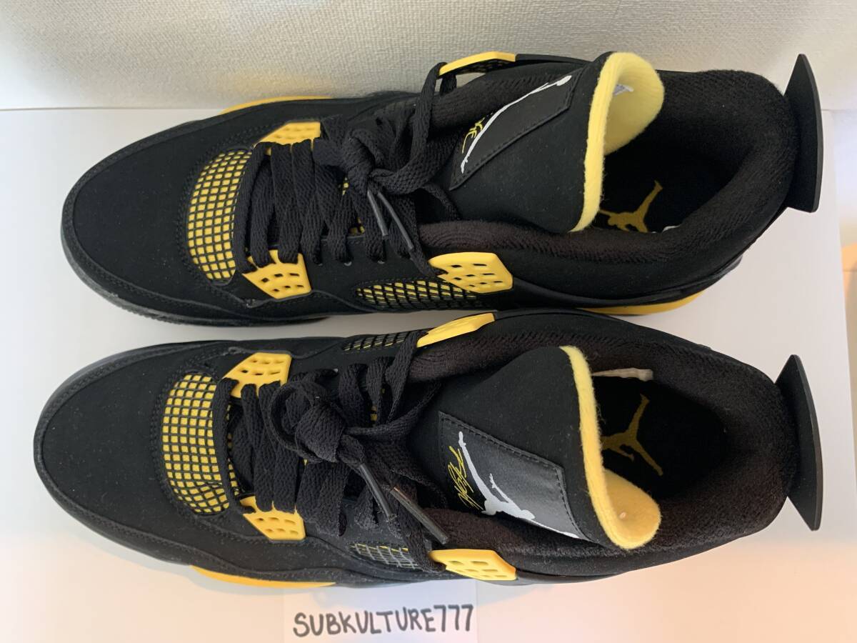 New Jordan 4 Retro Thunder (2012) BLACK TOUR YELLOW 2012 12 22 308497 ...