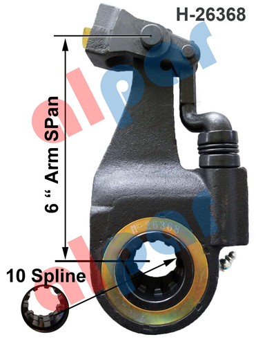 slack adjuster Automatic 10 Spline 6 in. arm Ref: Bendix 065172 ...