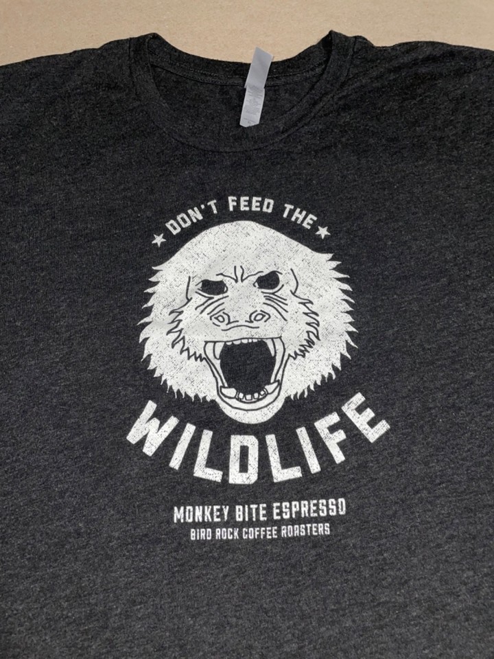 Bird Rock Coffee Roasters Monkey Bite Espresso T-Shirt XL Tri-Blend | eBay