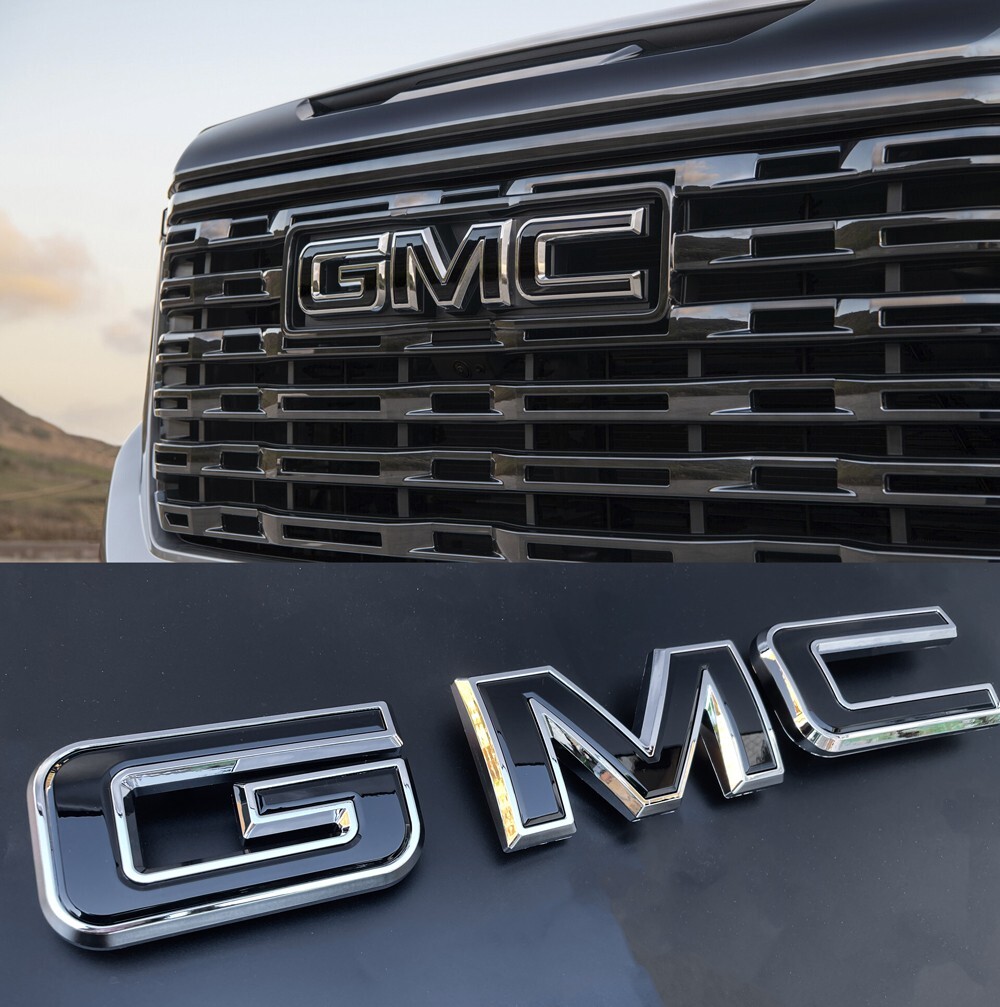 2019-2024 GMC Sierra 1500 2500HD 3500HD Front Grille Emblem Chrome Fit ...