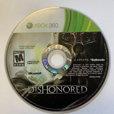 Xbox 360 Dishonored Disc Only Microsoft Video Games, Gaming | eBay
