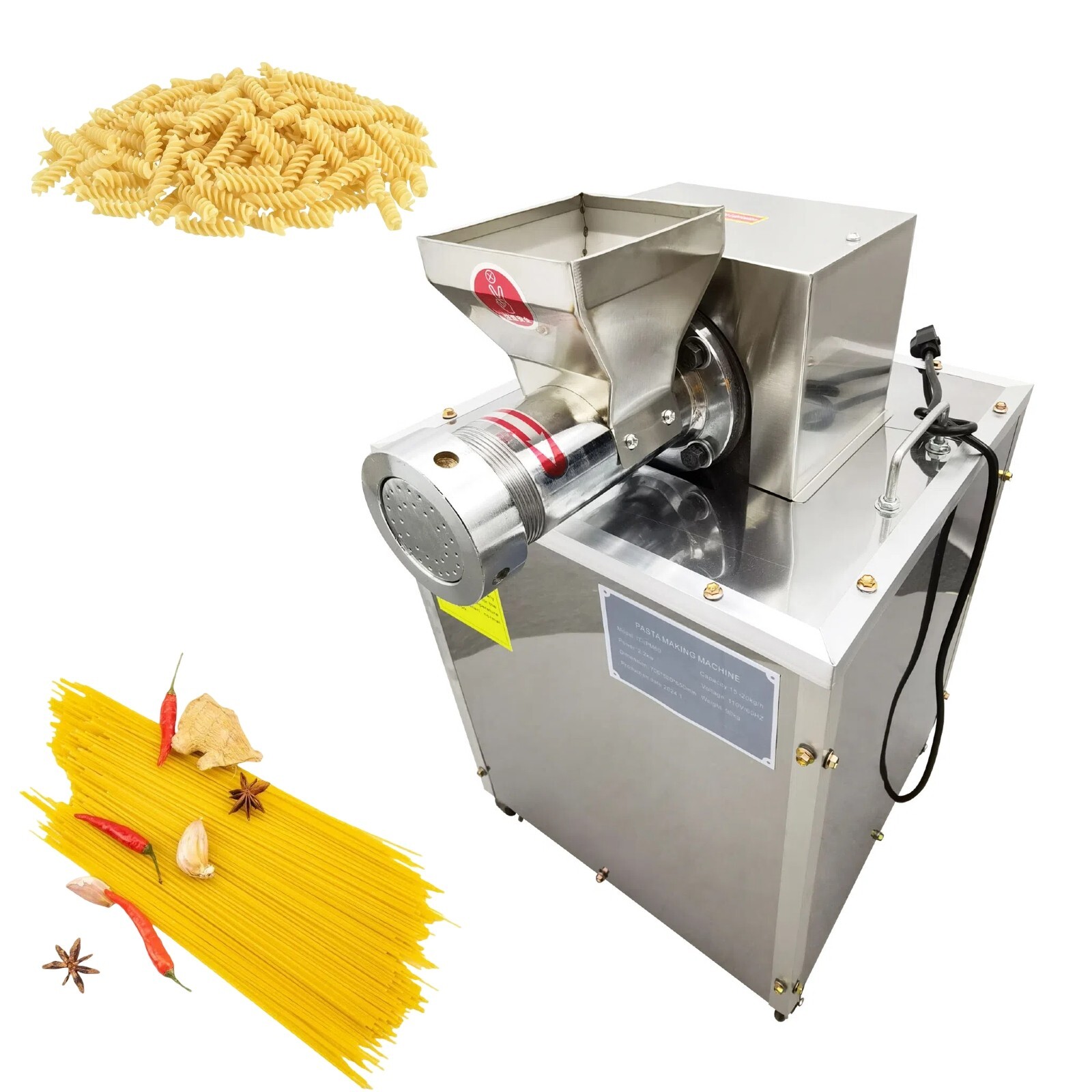 Commercial Extrusion Pasta Making Machine Spaghetti Processing ...