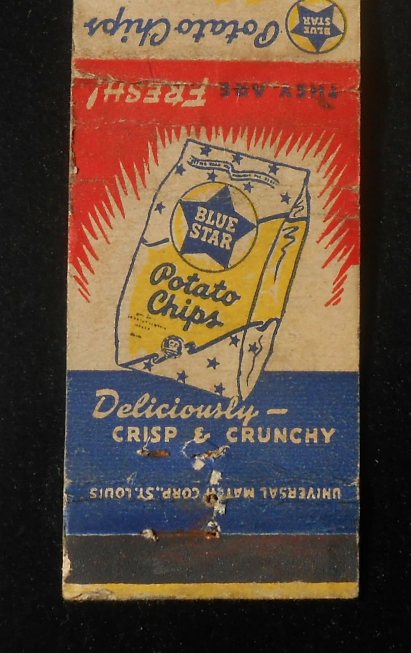 1940s Blue Star Potato Chips and Pop Corn Blue Star Foods Rockford IL ...