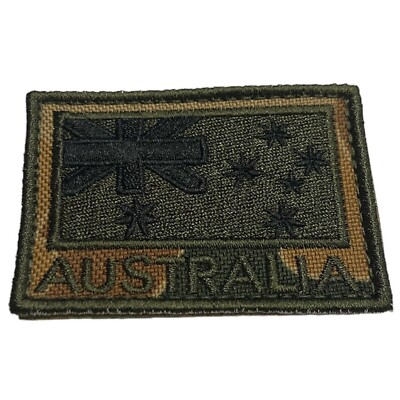ANF Australian Fabric Auscam Flag Patch with Olive Embroidery | eBay ...
