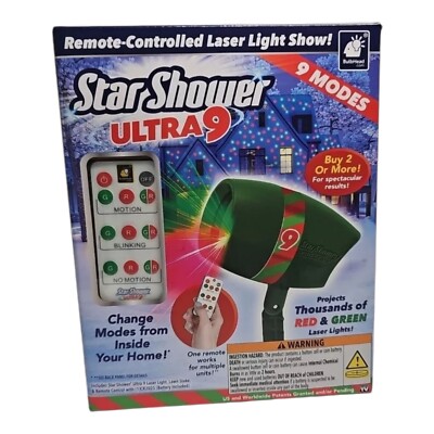 Star Shower Ultra 9 with Remote Holiday Laser Light Show Projector As ...