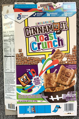 EMPTY Cinnamoji Toast Crunch Cereal Box Cinnamon Winning Kick ...