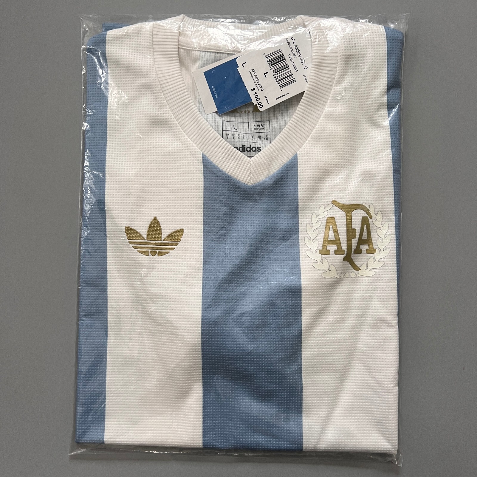 Argentina Jersey Anniversary 2024 Soccer Shirt JF2641 Adidas Mens Size ...