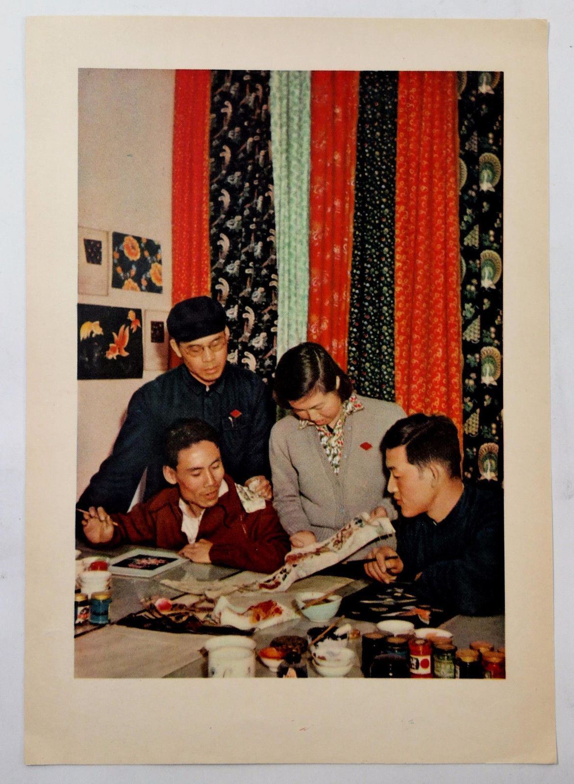 1954 PRC CHINA EMBASSY PROPAGANDA Tientsin Dyeing Printing Plant Photo ...