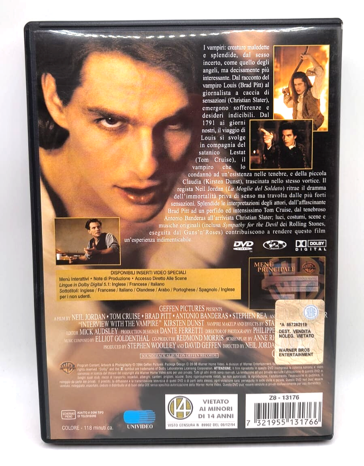 Interview With The Vampire - Tom Cruise - Brad Pitt - DVD | eBay