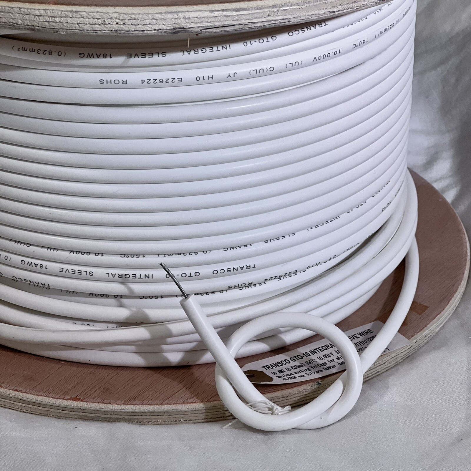 10 FT VENTEX Technology TRANSCO GTO 10 White SILICONE Neon Wire AWG18 ...