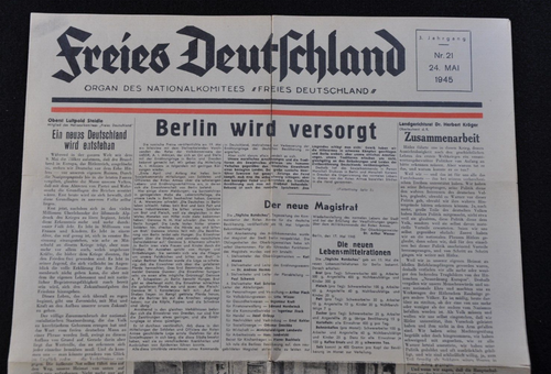 Original WWII Red Army Newspaper Freies Deutschland BERLIN 1945 - RARE ...